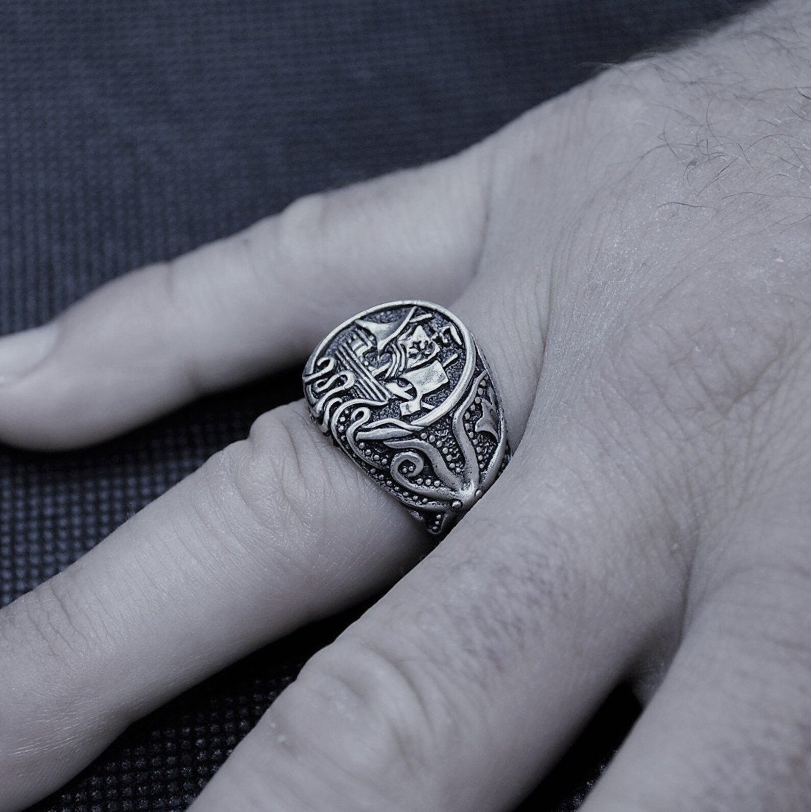 Kraken Ring. Men's Ring. Pirate Ring. 925 Silver Ring. Kraken | Etsy Canada