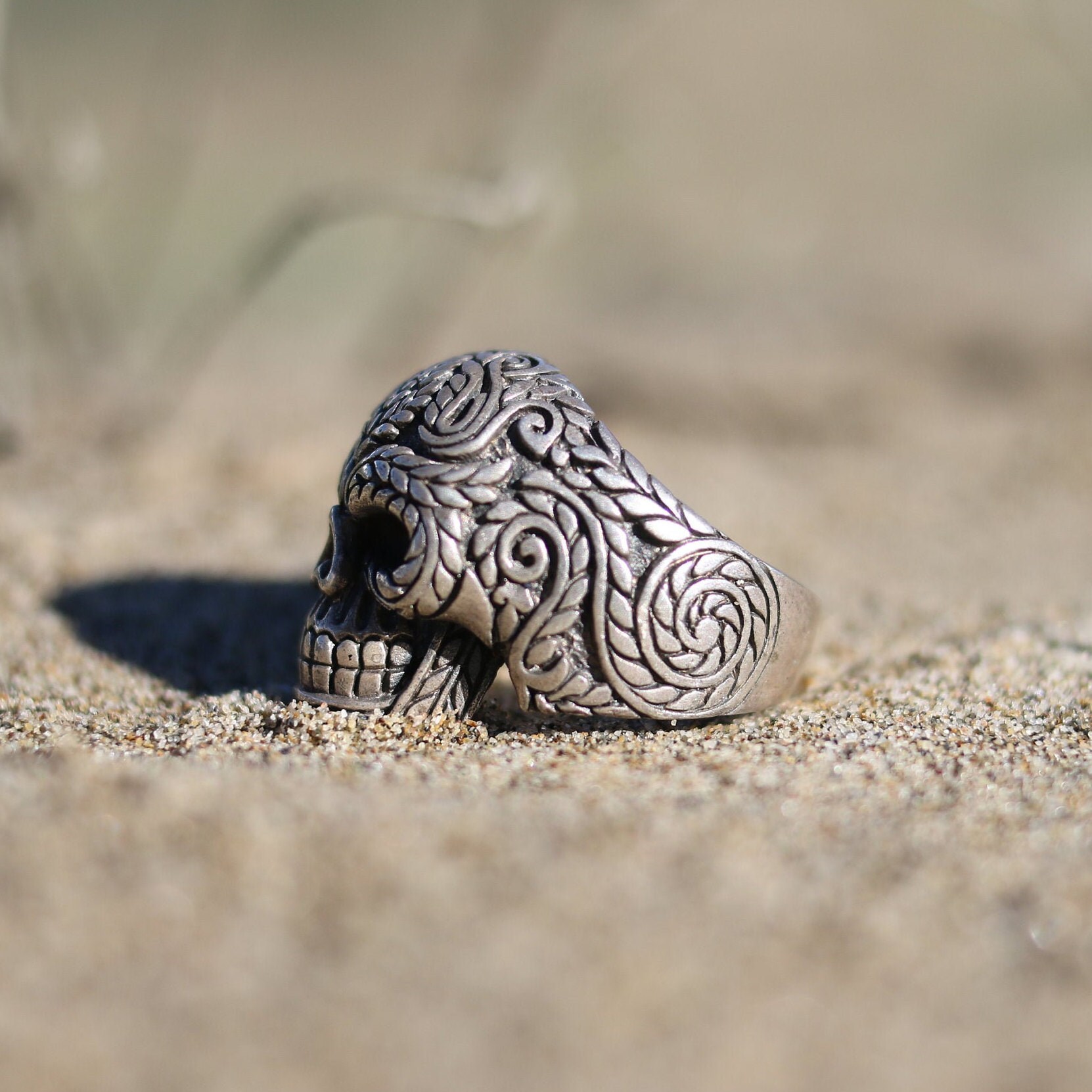 Mexican Skull Ring. Mexican Ring. Male Ring. Man Ring. Biker | Etsy