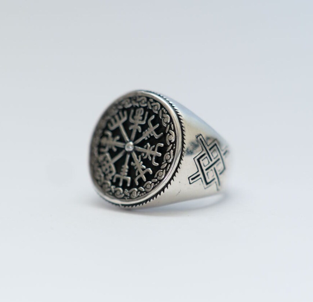Vegvísir Ring. Gungnir Ring. Viking Compass Ring. Viking Ring. Men's ...