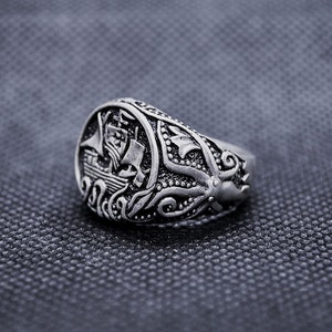 Kraken Ring. Men's Ring. Pirate Ring. 925 Silver Ring. Kraken - Etsy