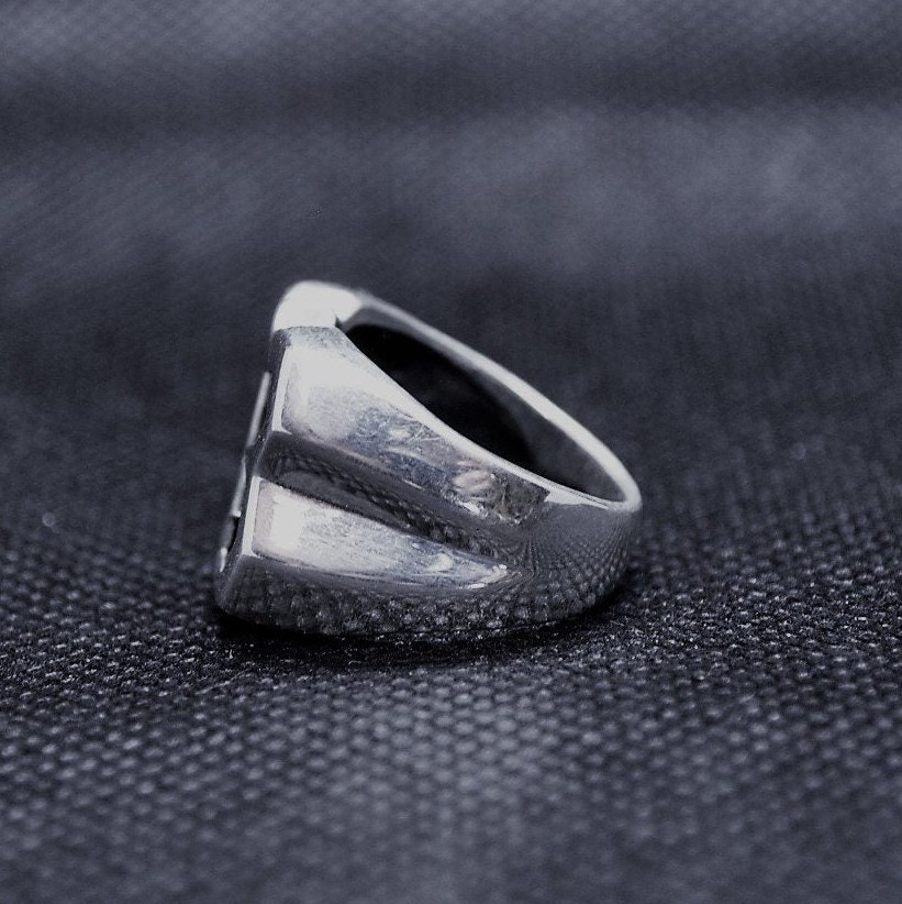 Thirteen Ring. 13 Ring. Male Ring. Thirteen Signet. Biker | Etsy