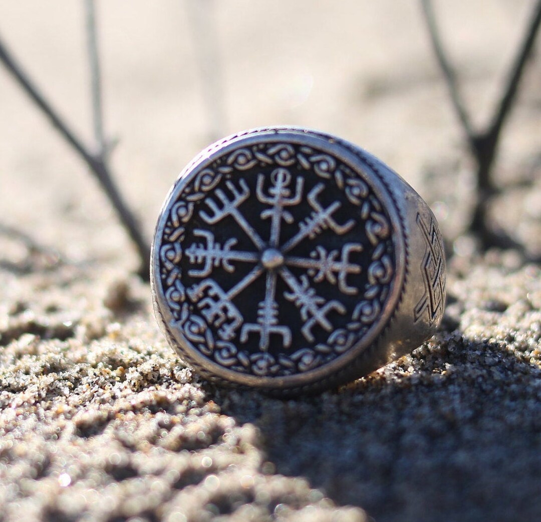 Vegvsir Ring. Gungnir-Ring. Wikinger-Kompass-Ring. Wikinger-Ring ...