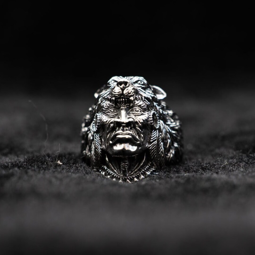 Manitou Chief Ring. Shaman Ring. Indian Ring. 925 Sterling - Etsy