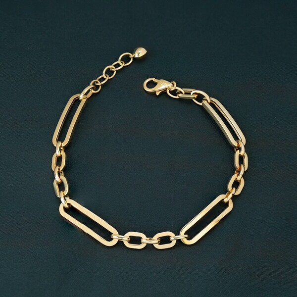 Solid 14k Gold Bracelets 6.5" - Etsy