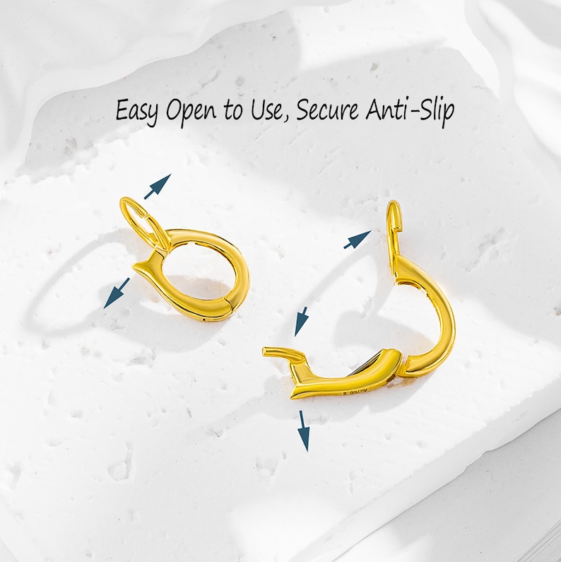 18K Gold Pendant Clasp Connector: AU750 Charm Bail, Bracelet Accessory ...