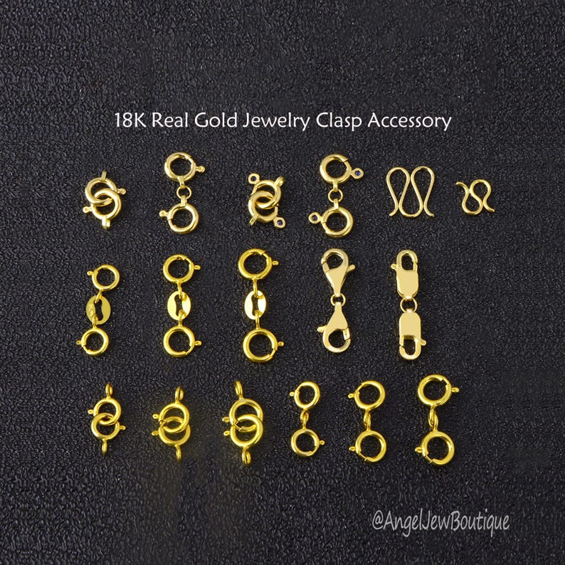 18K Gold Lobster Clasp Connector: DIY Bracelet Necklace Hook - Etsy