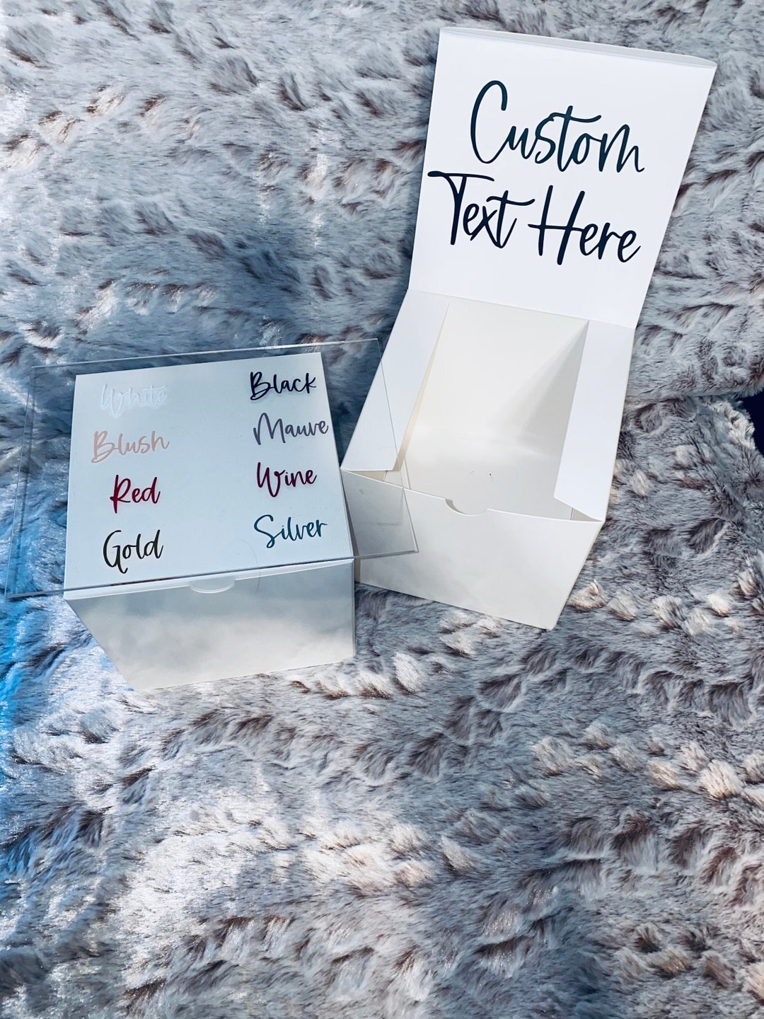 6x6x6 White Gloss Personalized Gift Box - Etsy