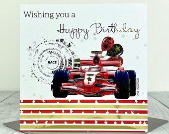 Formula One Birthday Card - Etsy UK