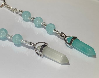 Yellow Crystal Keychain, Bead Keyring, Stocking Stuffer, Keychain Beads ...