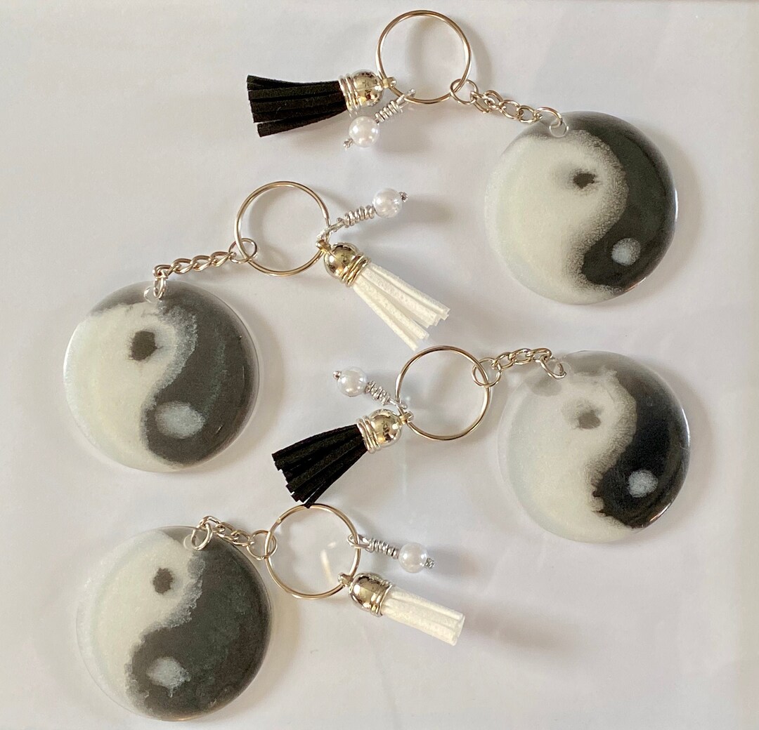 Yin Yang Keychain - Etsy