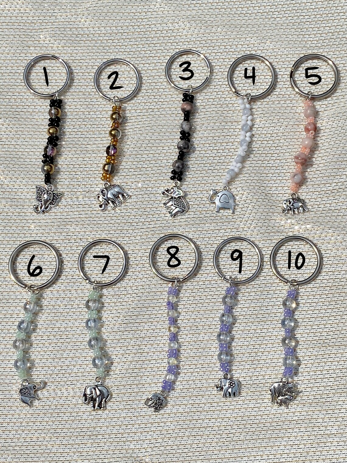Elephant Bead Keychains - Etsy