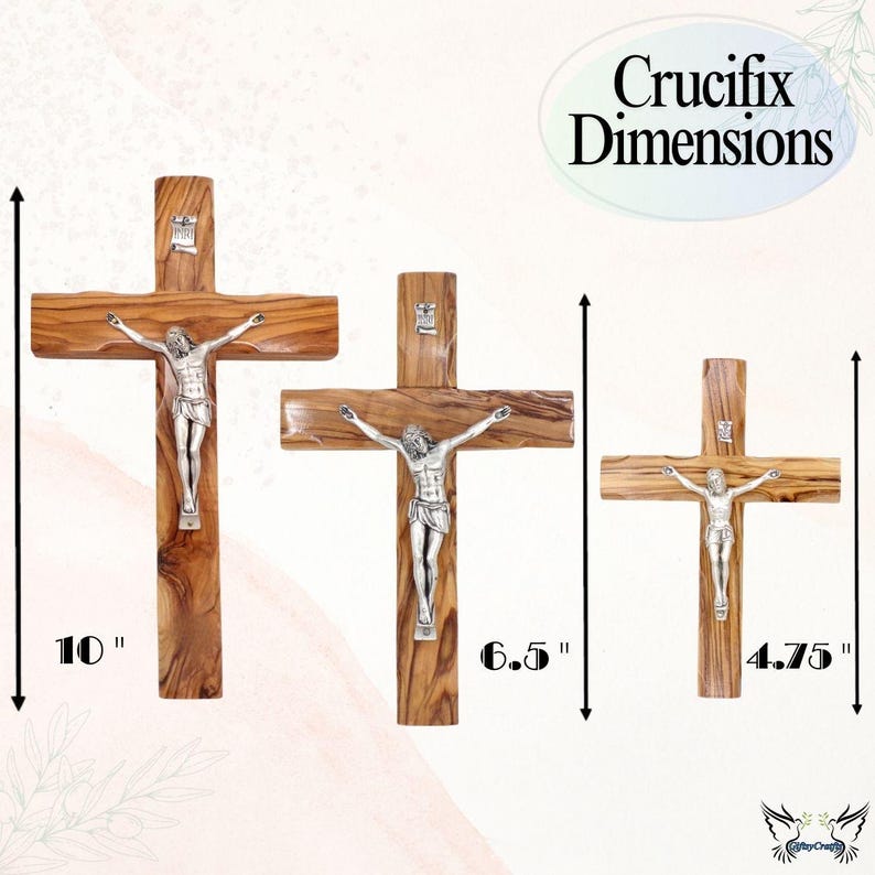 Wall Crucifix. Olive Wood Cross. Wall Hanging for Decor. Baptism ...