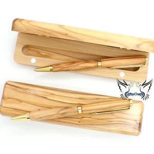 Customizable Ballpoint Pen. 5th Anniversary Gift for Him Her Olive Wood ...