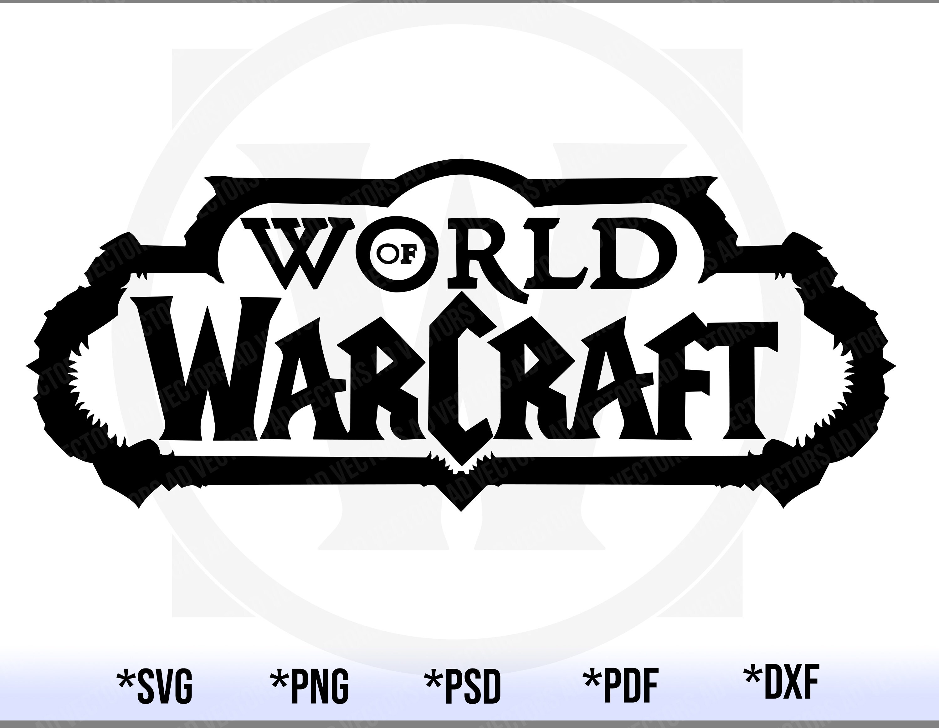 World Of Warcraft Title Svg Clipart Wow Cut File World Of Etsy