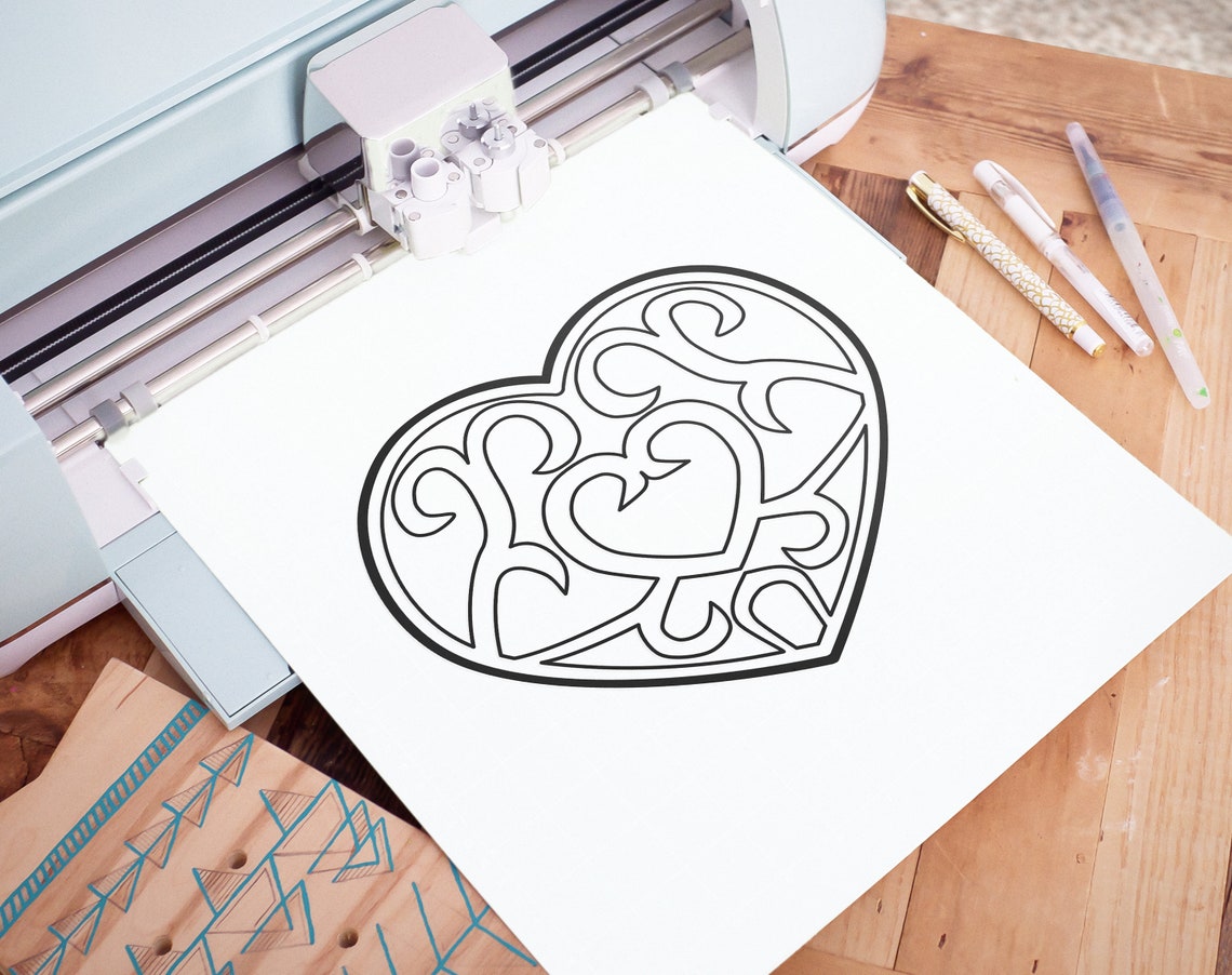 Zelda Heart Outline SVG Clipart Containers Heart Outline Cut | Etsy