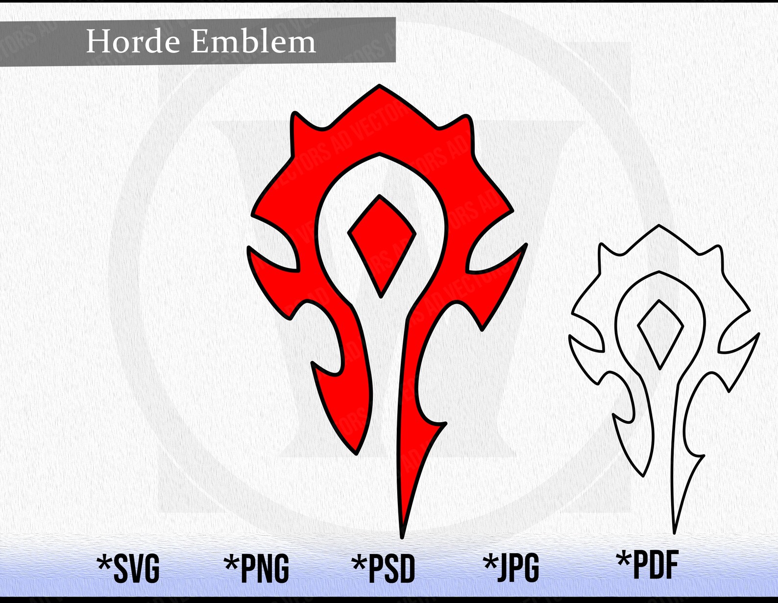Horde Logo and Outline SVG Clipart World of warcraft Cut | Etsy
