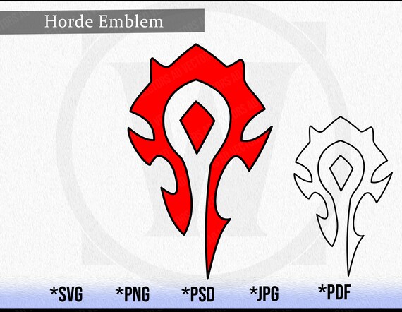 Horde Logo and Outline SVG Clipart World of Warcraft Cut | Etsy