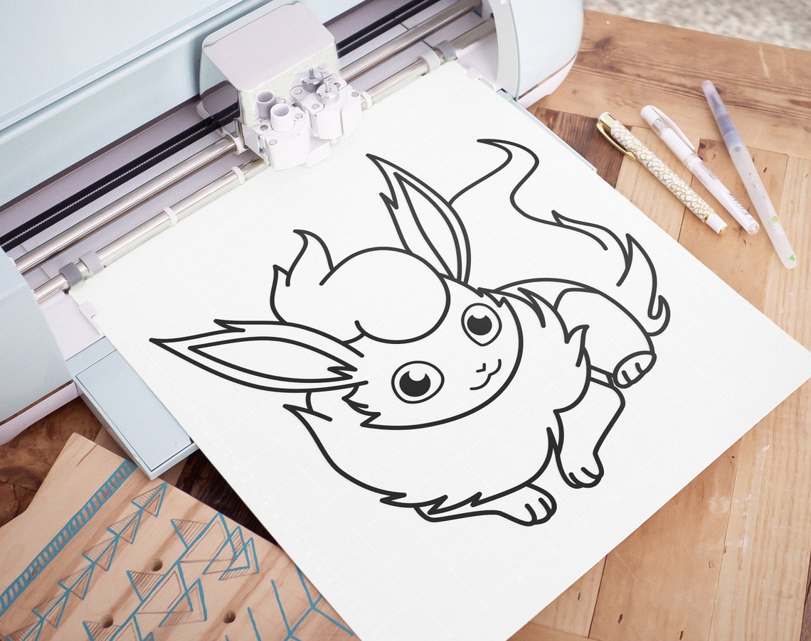 Eevee Evolutions Outline Bundle SVG Clipart Pokemon Cut | Etsy