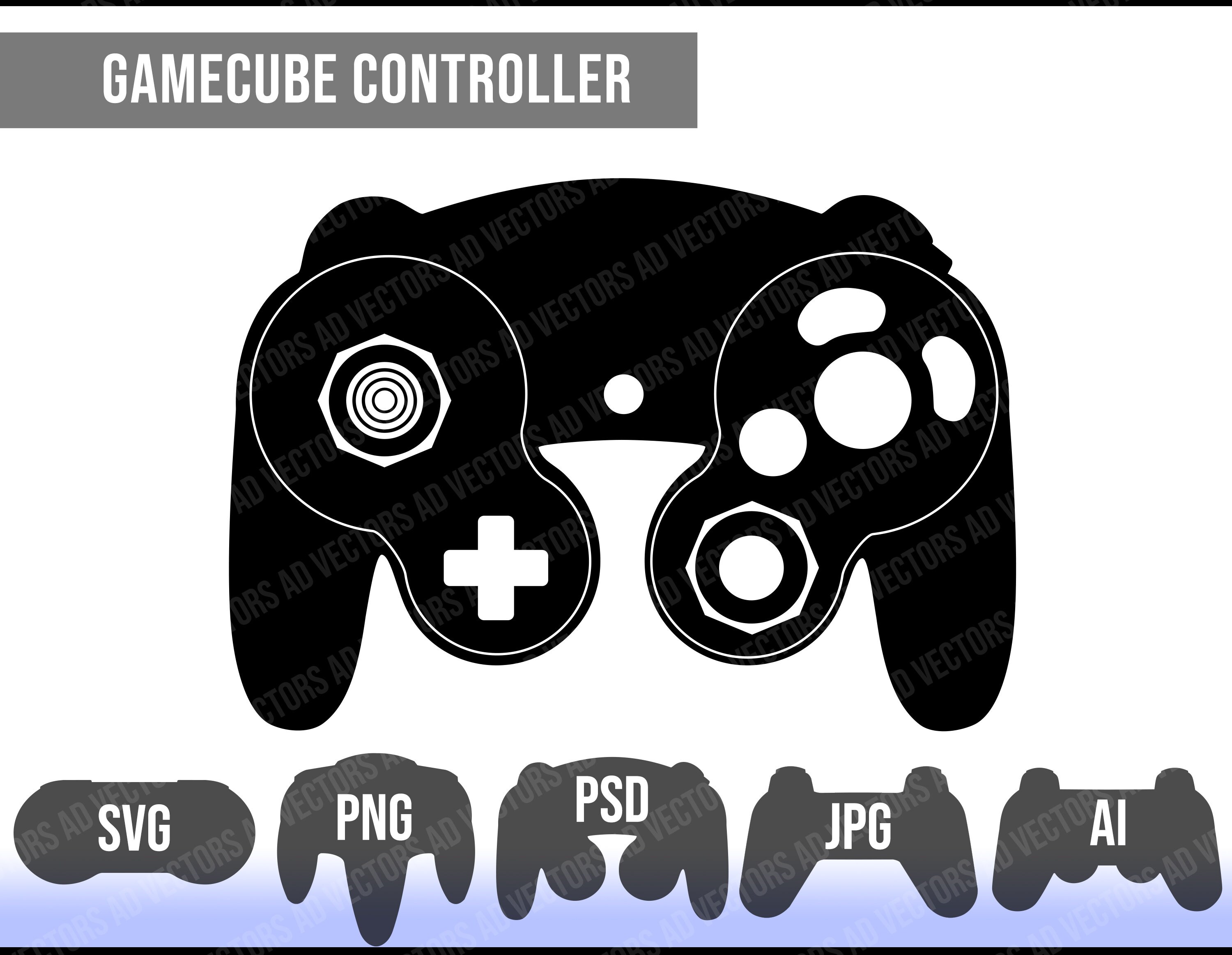 Retro Gamecube Controller Vector svg jpg png psd ai | Etsy