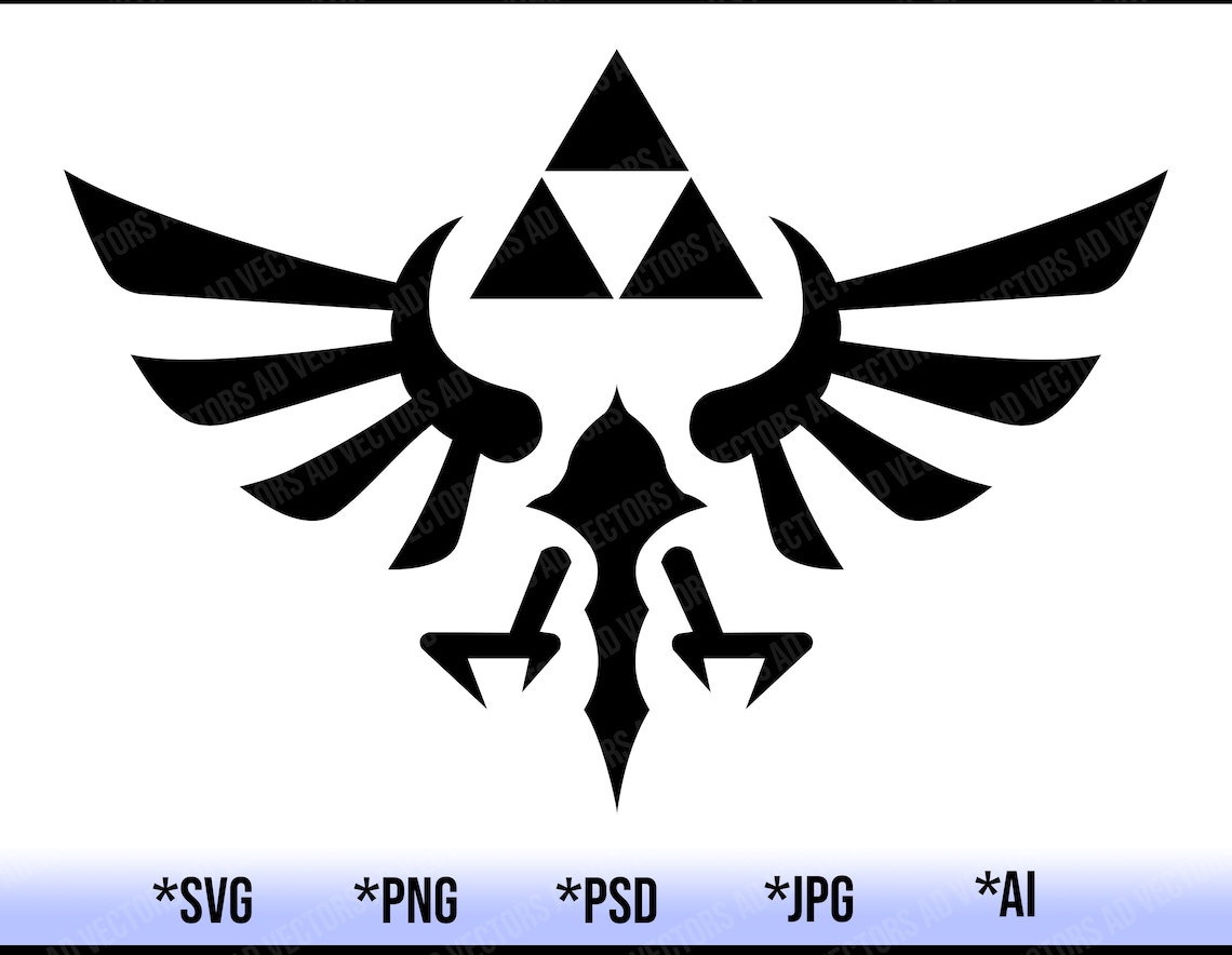 Zelda Triforce Emblem Svg Clipart Triforce Cut File Zelda Etsy