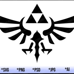 Zelda Triforce Emblem PNG Printable File Triforce Cut file Zelda ...