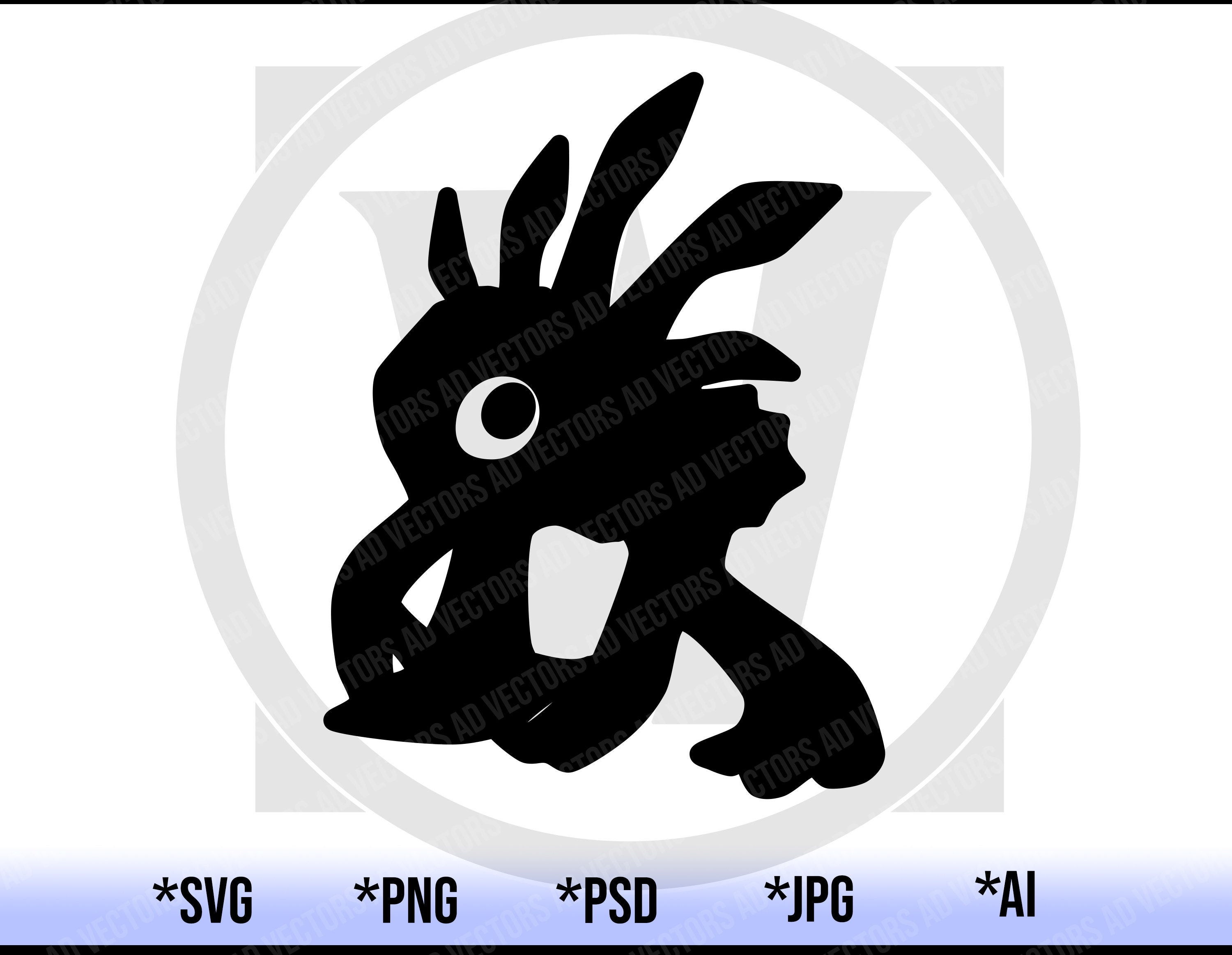 Baby Murloc Black SVG Clipart World of warcraft Cut file | Etsy