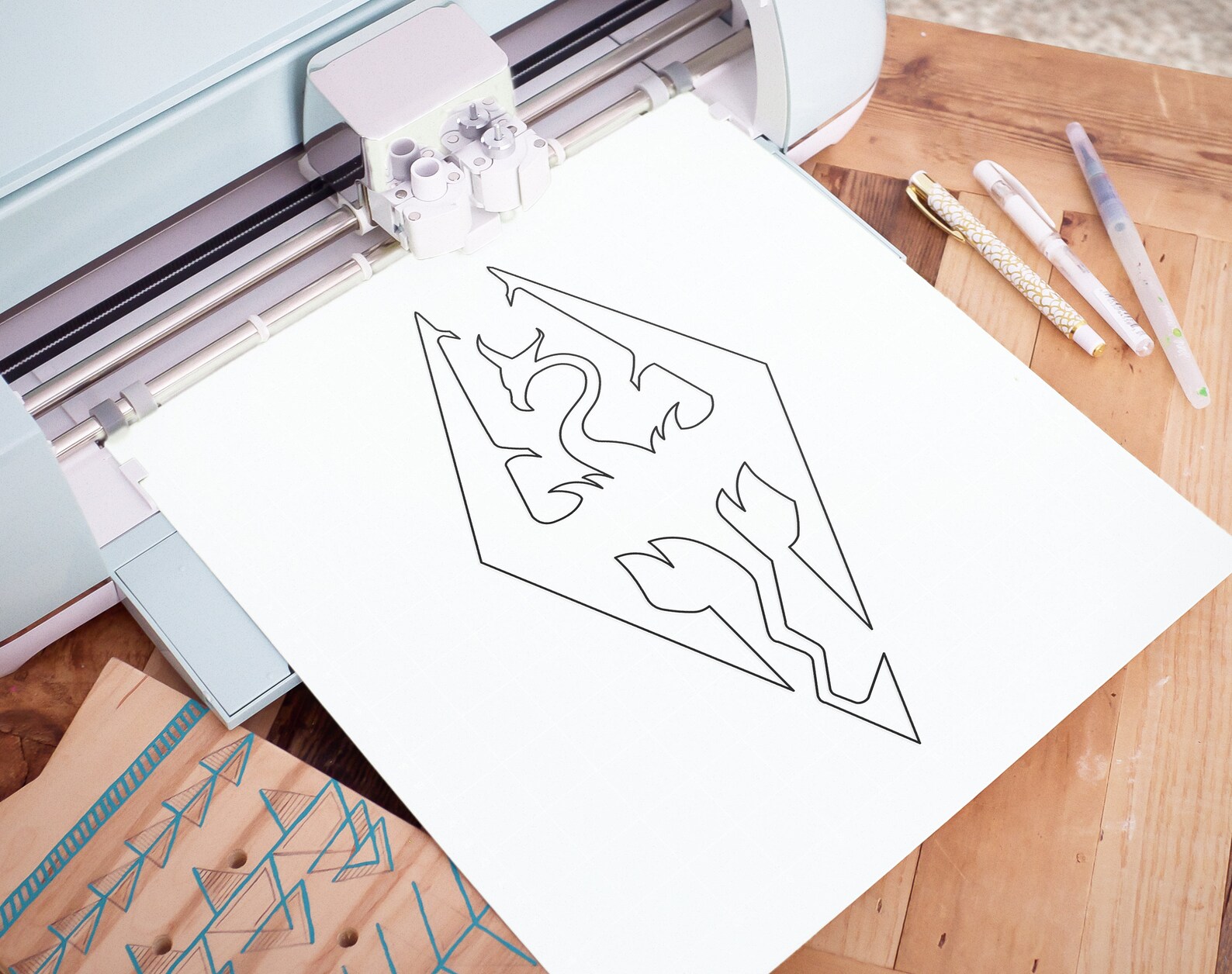 Skyrim logo Silhouette & Outline SVG Clipart The Elder | Etsy