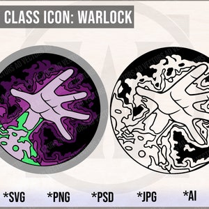 Warlock Class Icon SVG Clipart World of warcraft Cut file | Etsy