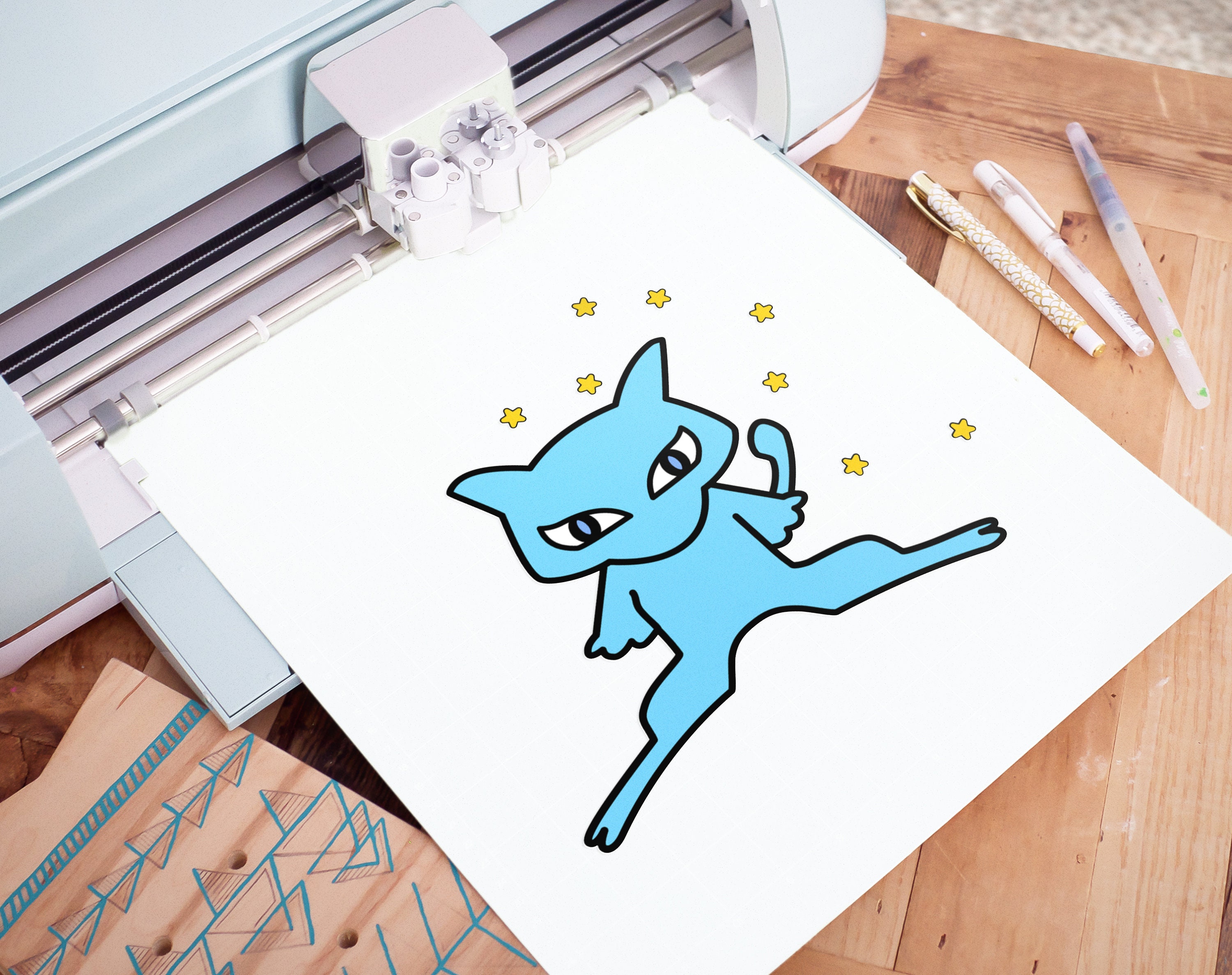 Shiny Mew Pokemon SVG Clipart Mew Cut file Mew PNG Printable | Etsy