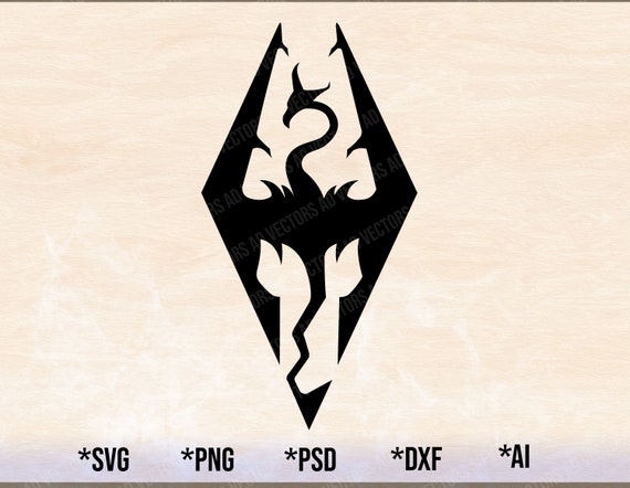 Skyrim logo SVG Clipart The Elder Scrolls Cut file Skyrim | Etsy