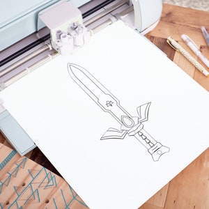 Master Sword & Outline SVG Clipart Zelda Master Sword Cut | Etsy