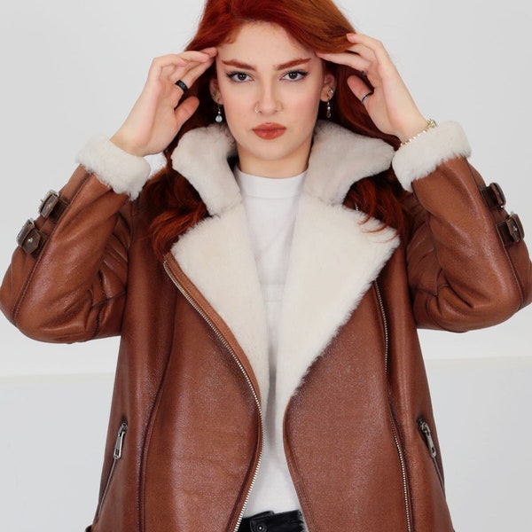Leather Jacket With Fur Inside - Etsy
