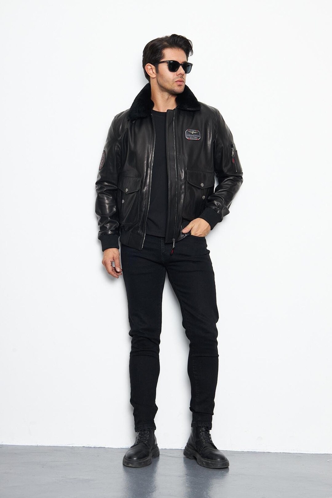 Top Gun Maverick Men's Genuine Leather Jacket – 100% Handmade, Black ...