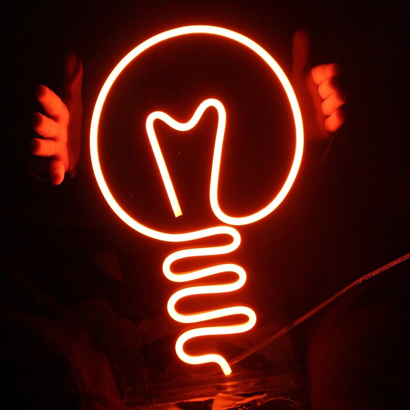 Neon Bulb - Etsy
