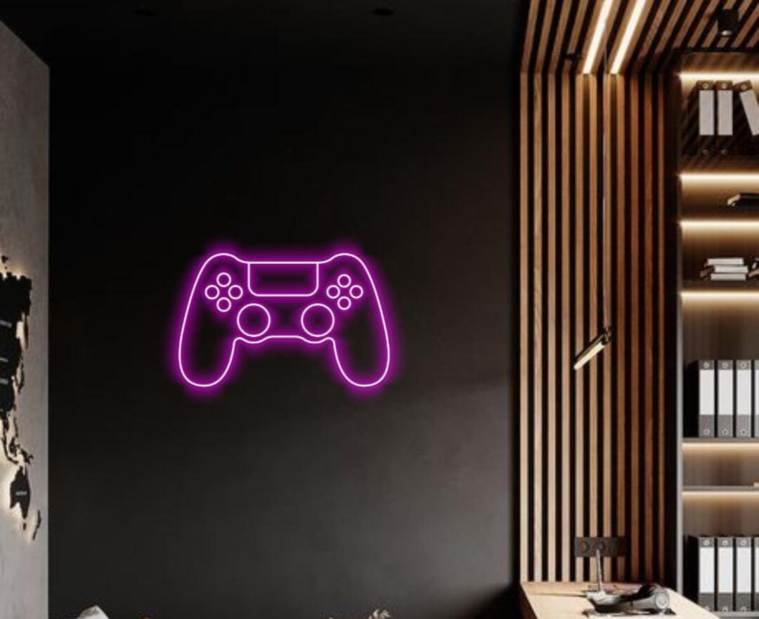 Personalized Game Controller Wall Led Neon Lights, Gamer Wall Art, Game ...