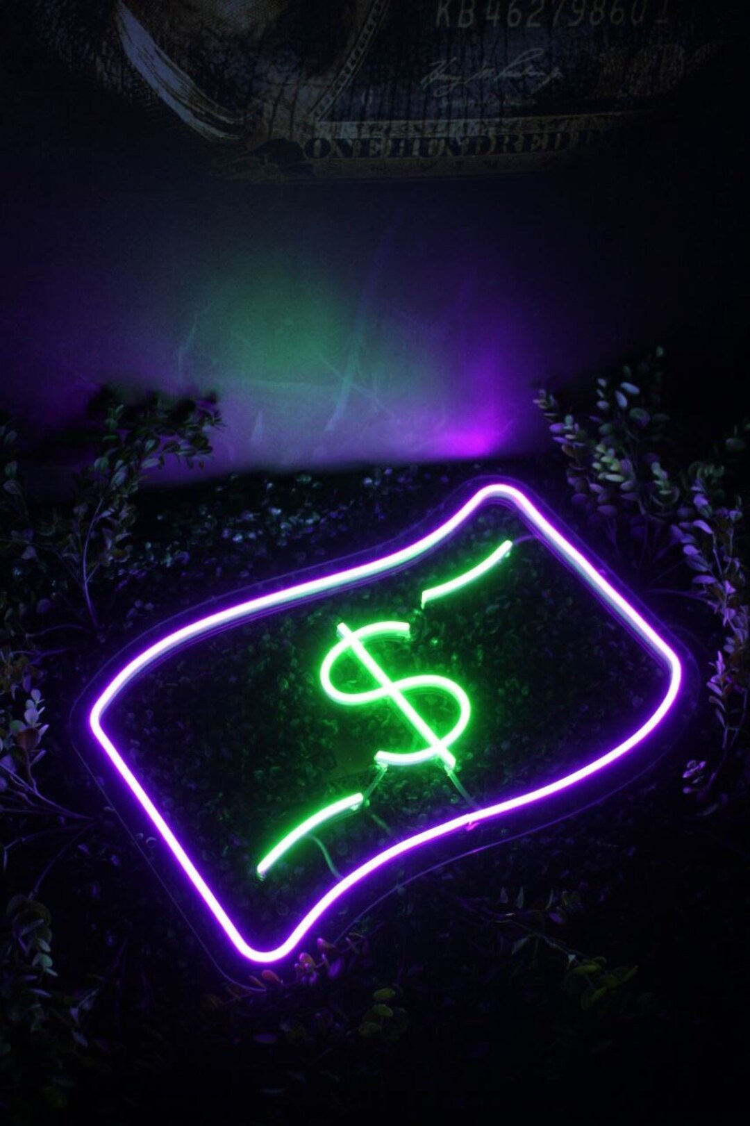 Dollar Cash Neon Sign I Dollar Sign Wall Art I Cash LED Sign I Money ...