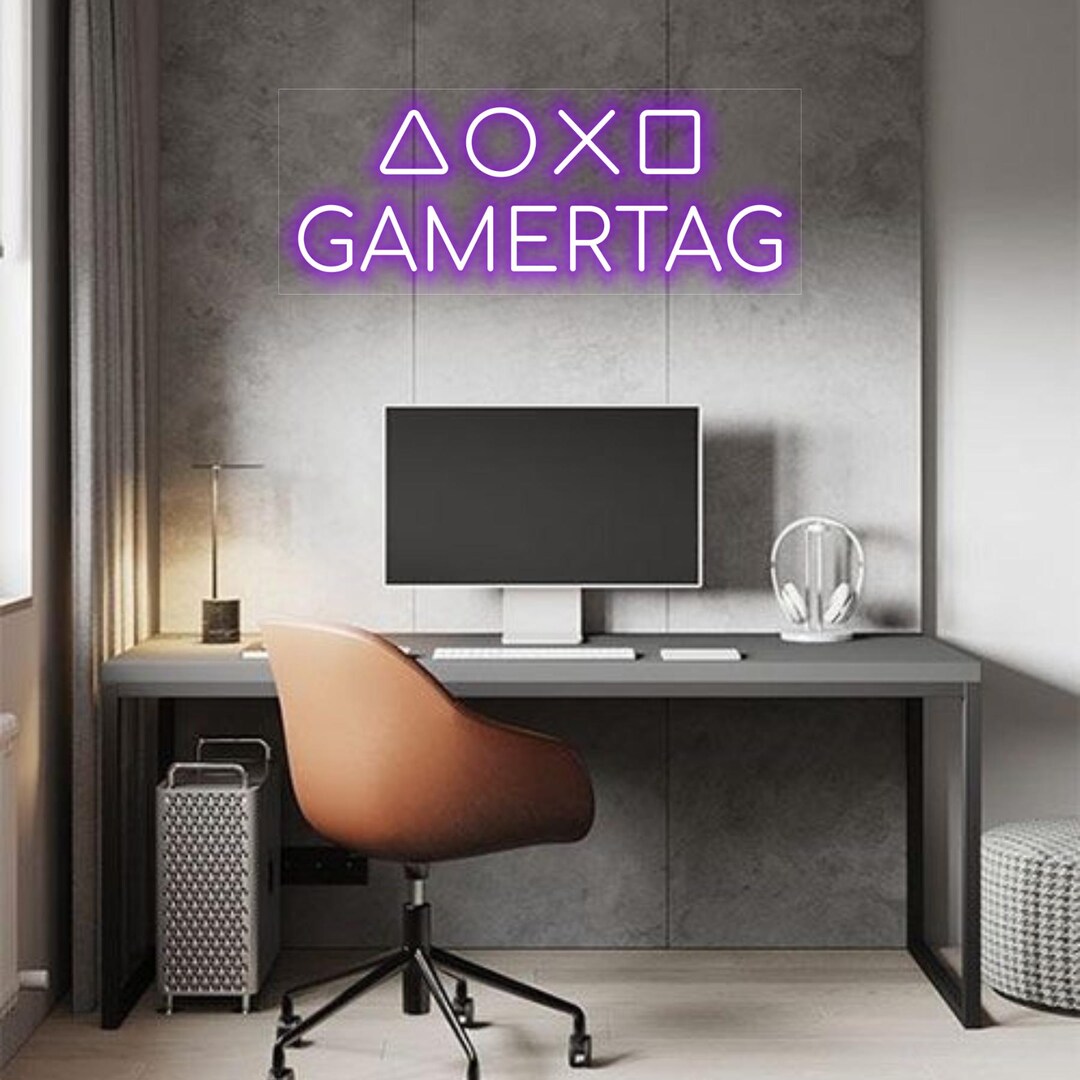 Personalized Gamer Tag Neon Sign, Custom Gamer Name Neon Sign, Gamer ...