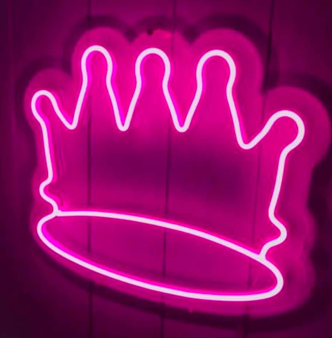 Crown Neon Sign Gift Neon Sign Led Neon Light Sign Led Logo Crown Wall ...