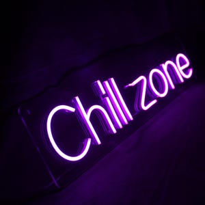 Chill Zone Neon Sign - LED Wall Decor for Home, Bar, or Café - Etsy
