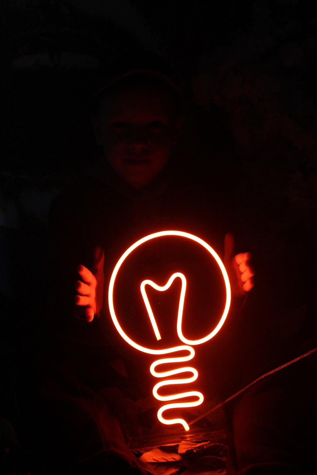 Light Bulb LED Sign I Bulb Neon Sign With Acrylic Base I Neon Wall ...