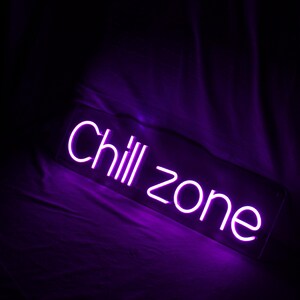 Chill Zone Neon Sign - LED Wall Decor for Home, Bar, or Café - Etsy