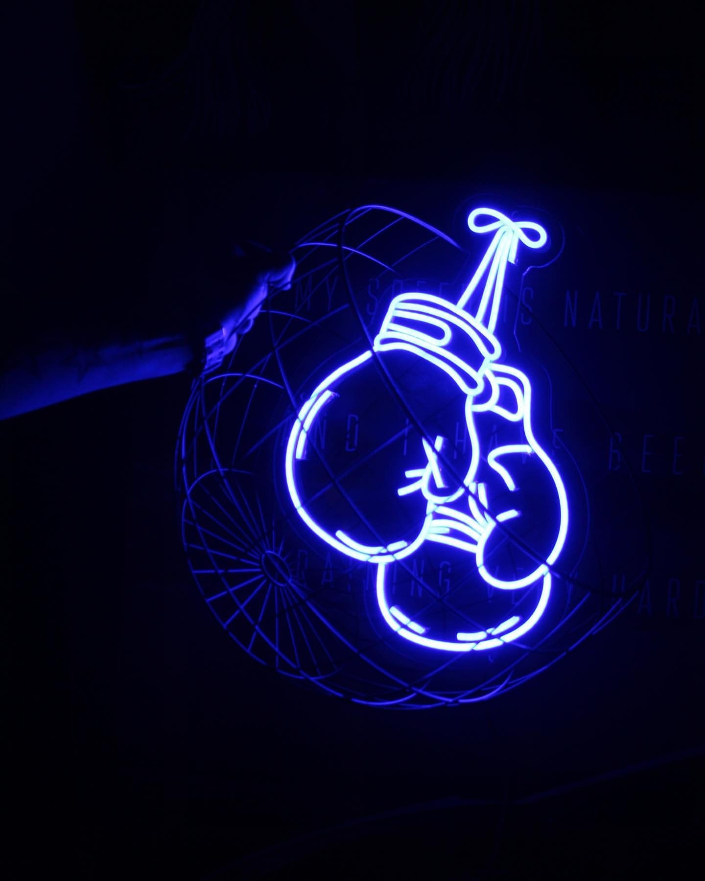Boxing Gloves Neon Sign, LED Wall Art Boxing, LED Neon Lights, Gym Wall ...