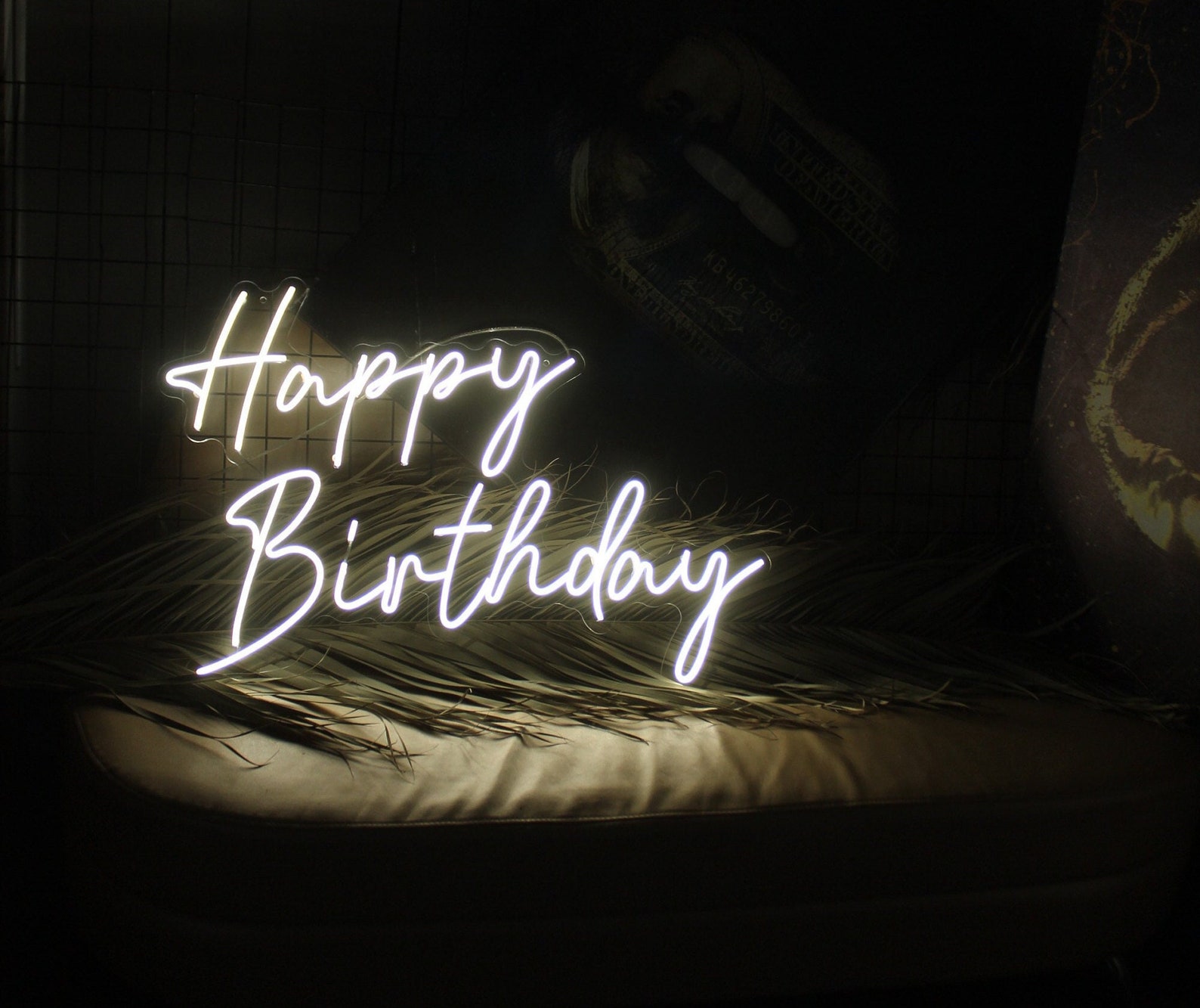 Happy Birthday Neon Sign, Name Neon Signs, LED Neon Light Sign, Neon ...