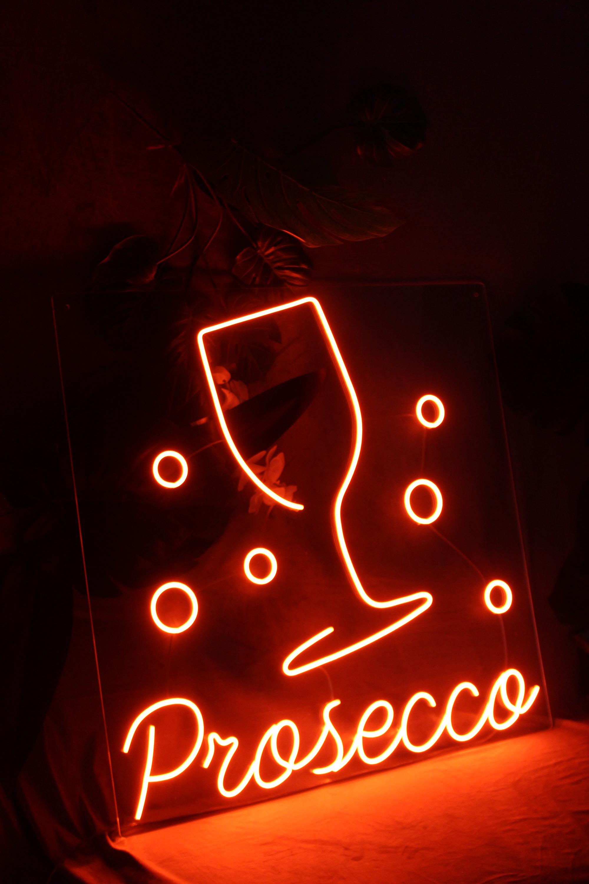 Prosecco Bar Neon Sign Bar Neon Sign Business Decoration Custom Neon Bar Signs Custom Bar Shop