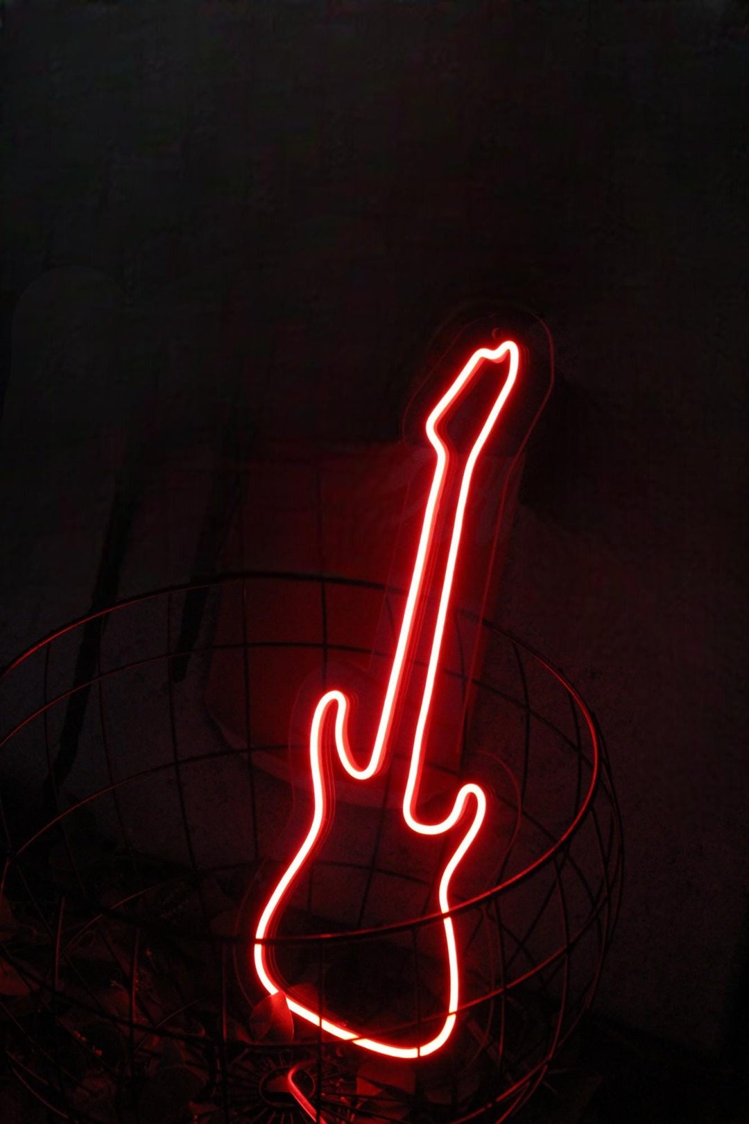 Guitar LED Neon Sign, Music Room Bar Decor - Etsy