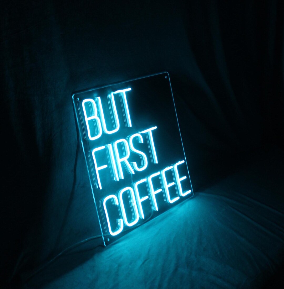 But First Coffee Neon Wall Decor, Kitchen Wall Decor, Coffee Sign ...