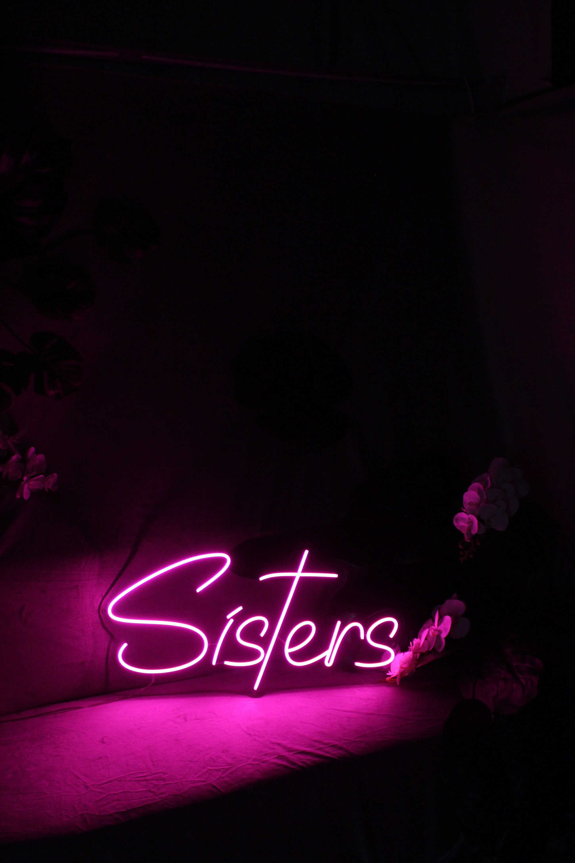 Sisters Neon Sign, Custom LED Wall Art, Personalized Gift for Sisters ...