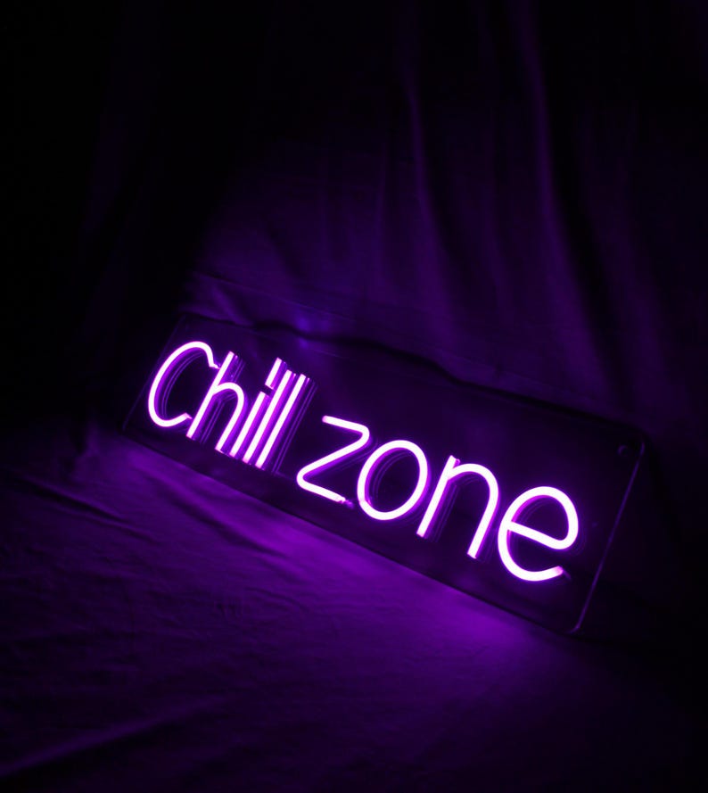 Chill Zone Neon Sign - LED Wall Decor for Home, Bar, or Café - Etsy