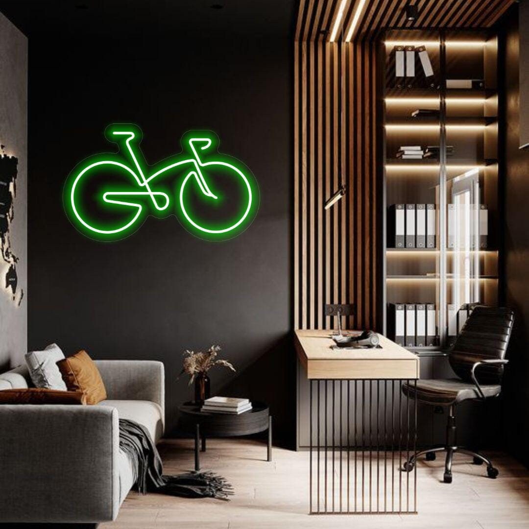 Bicycle Neon Sign, Custom LED Light for Home, Garage, or Cycling ...