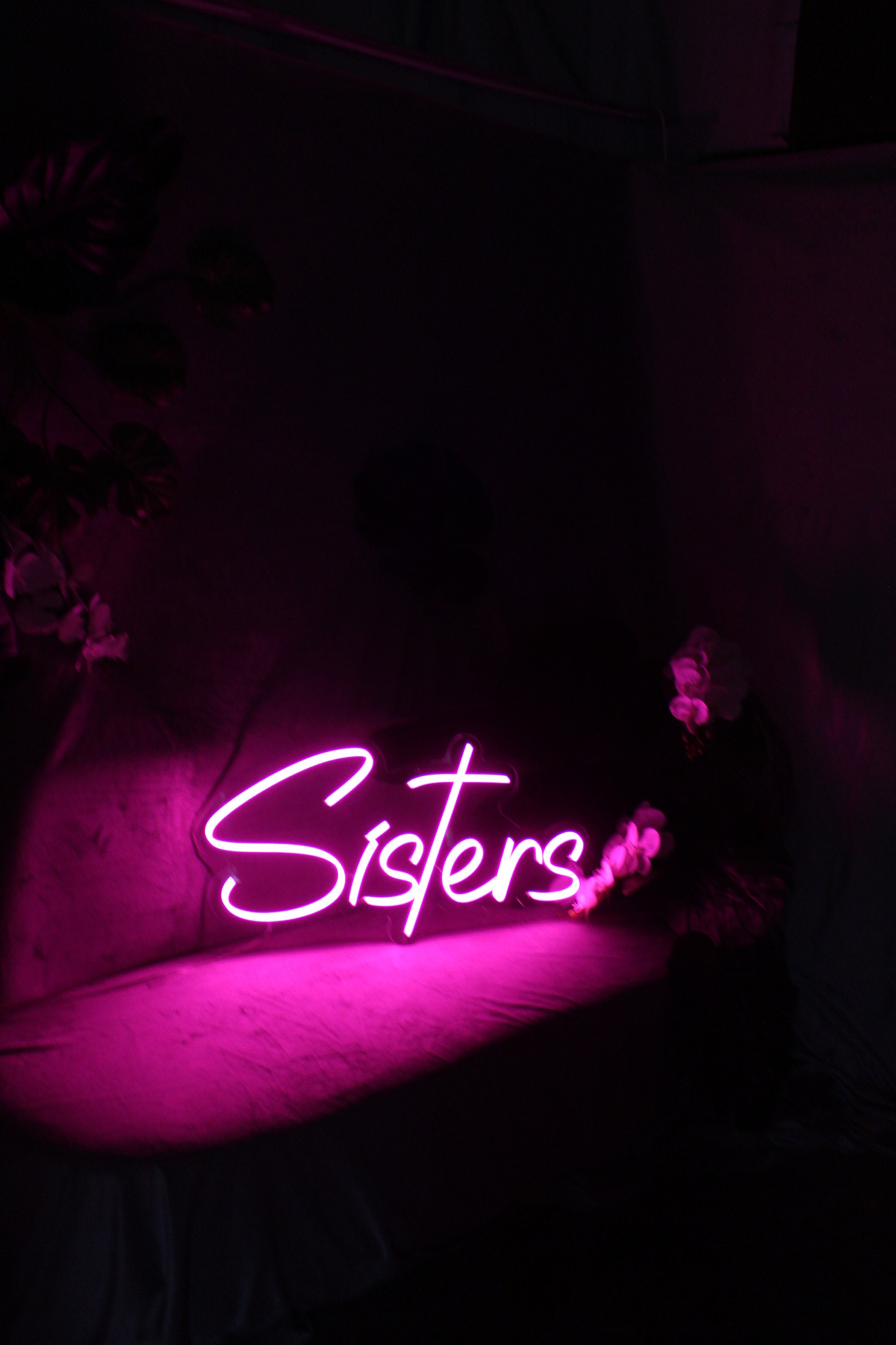 Sisters Neon Sign, Custom LED Wall Art, Personalized Gift for Sisters ...